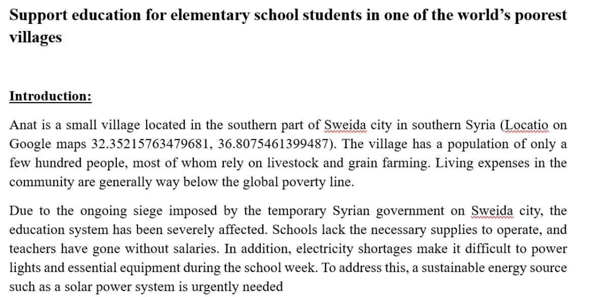 *SupportEducation - Fundraiser by Yosef Al Shoffe on *spotfund