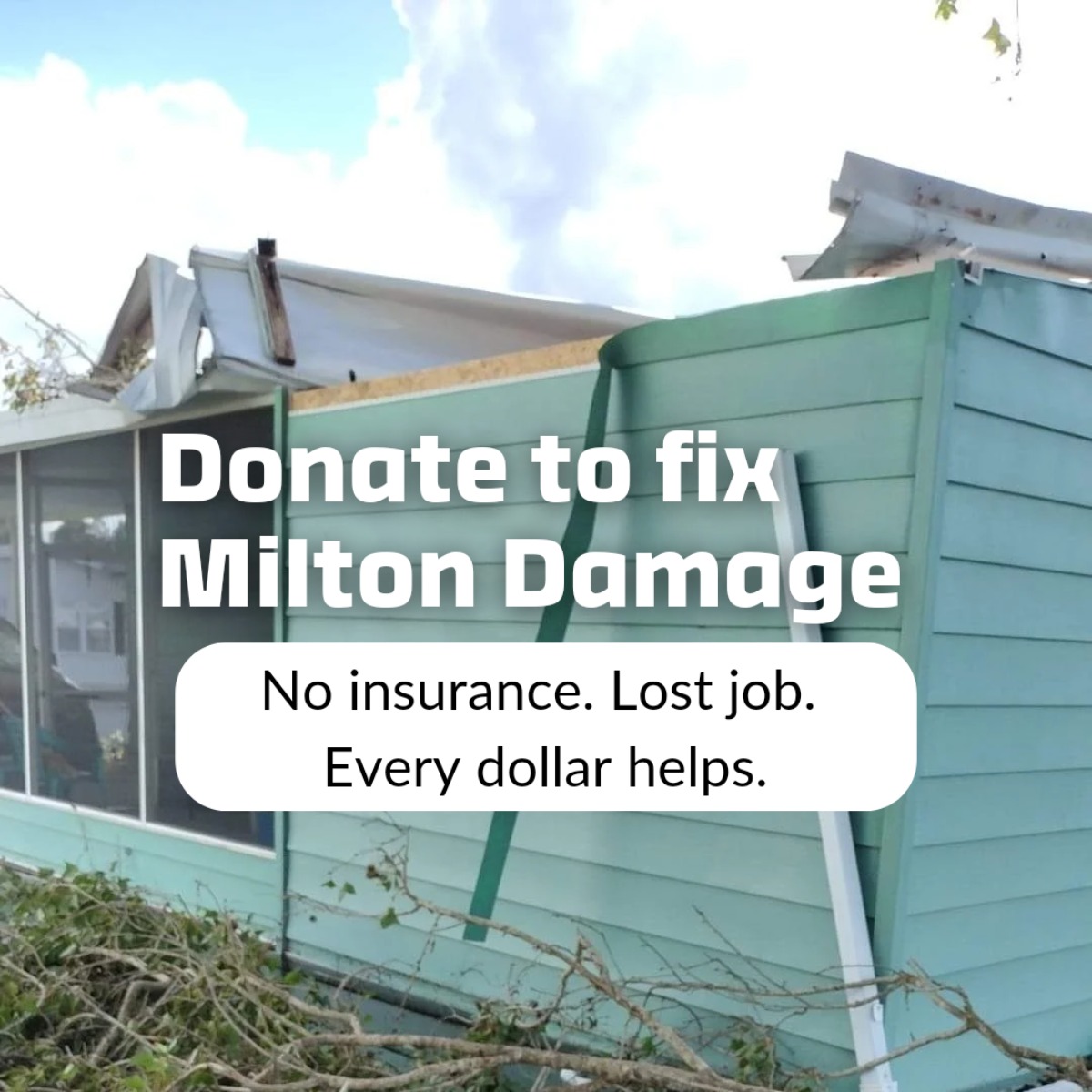 *LostRoofAndFloodedFromMilton - Fundraiser by Tracy Bannister on *spotfund